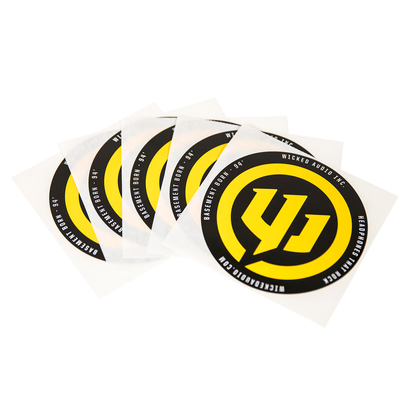 Sticker Pack - 5 Piece Basic Yellow – Wicked Audio