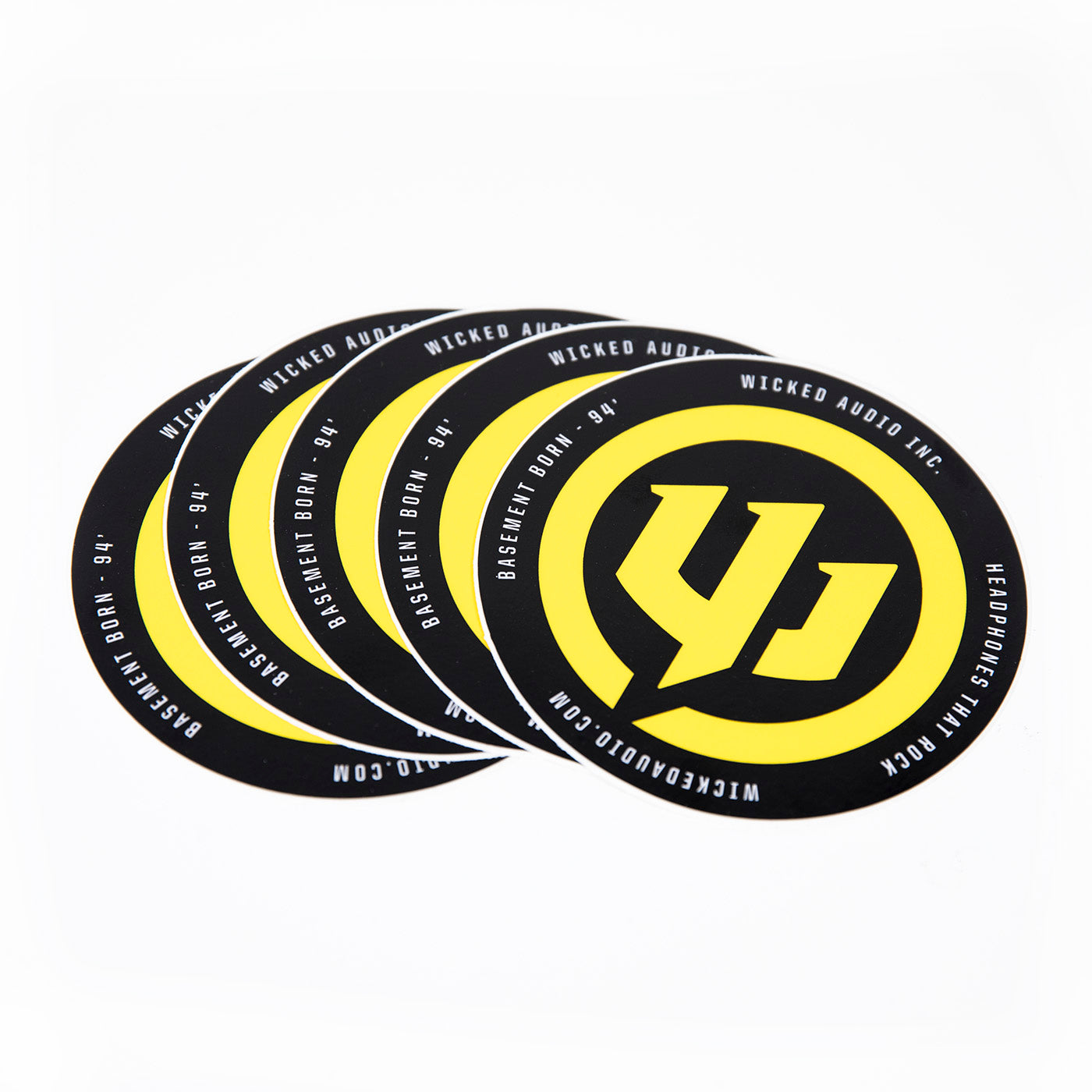 Sticker Pack - 5 Piece Vinyl Yellow – Wicked Audio